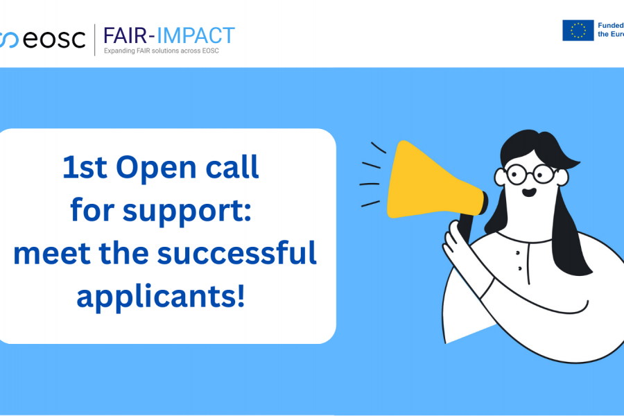 Congratulations to the successful applicants to our first open call! | FAIR-IMPACT